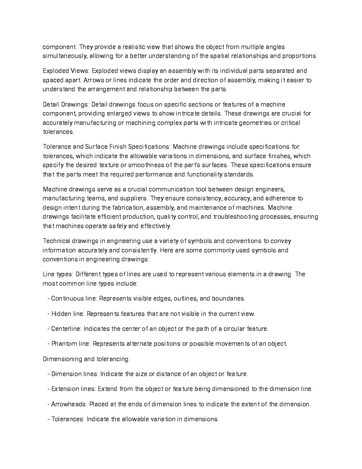 Technical drawing-7 - Notes - component. They provide a realistic view ...