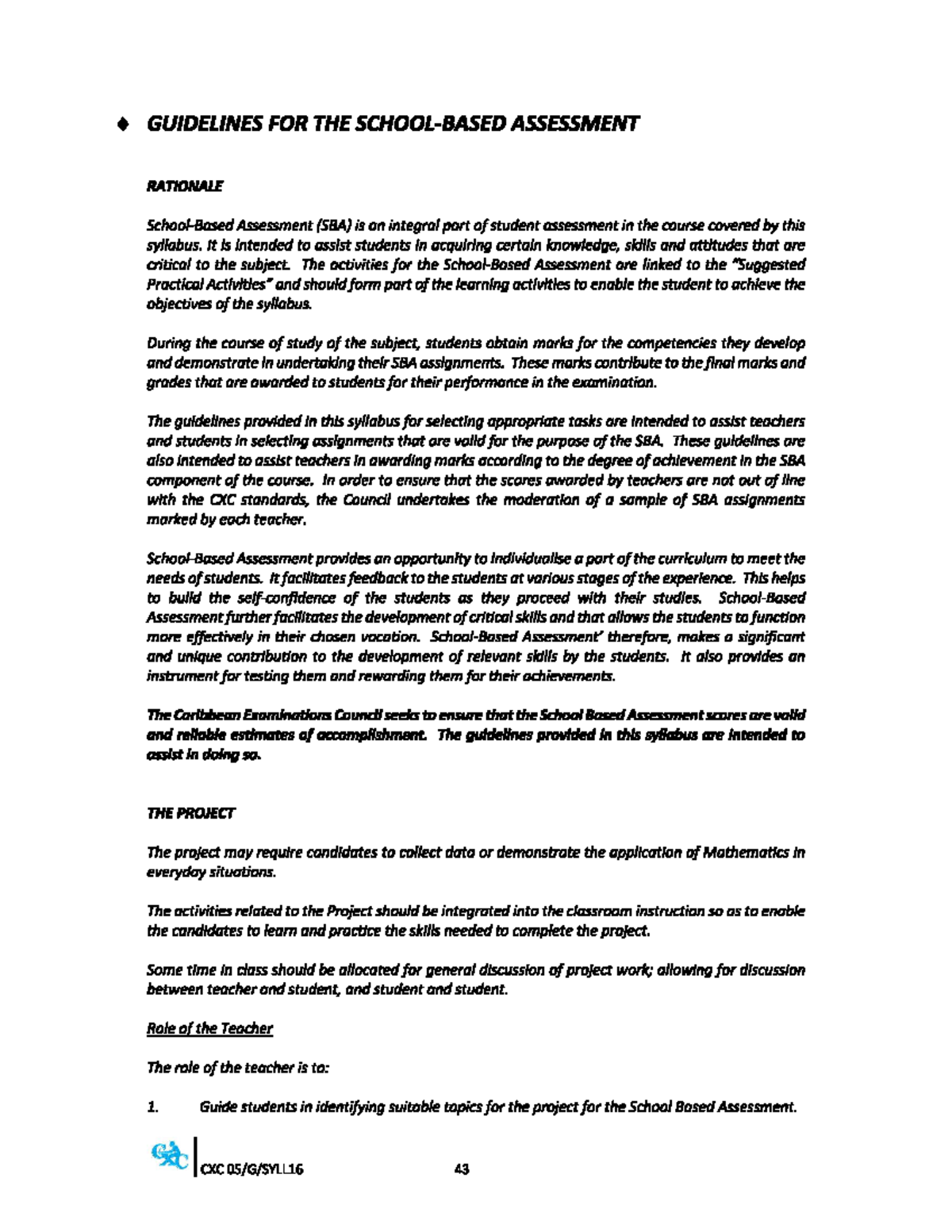 Csec mathematics sba outline - Science, Technology, Engineering, and ...