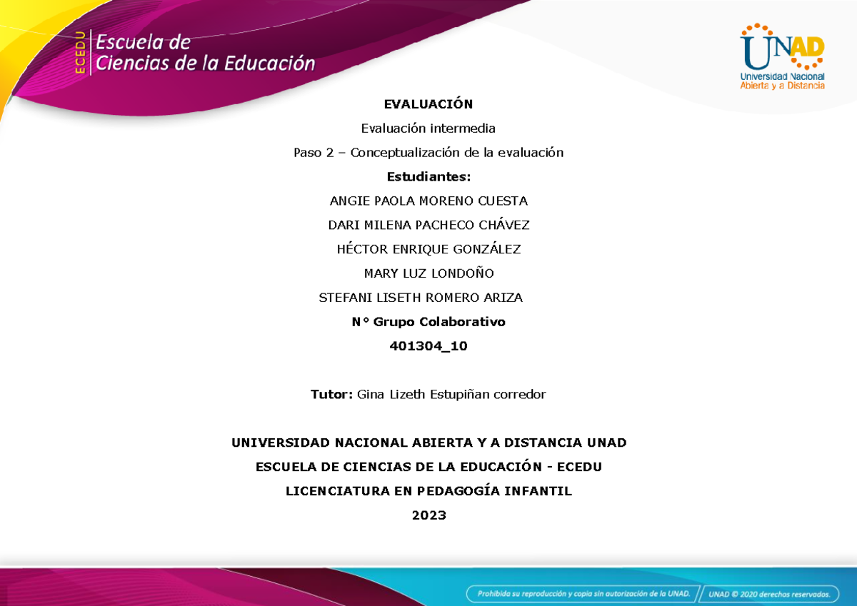 401304 10 Formato Paso 2 - Conceptualización de la evaluación ...