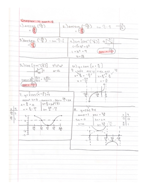 Inverse Trig notes - Part 4: Conclusion: To conclude, this section was ...