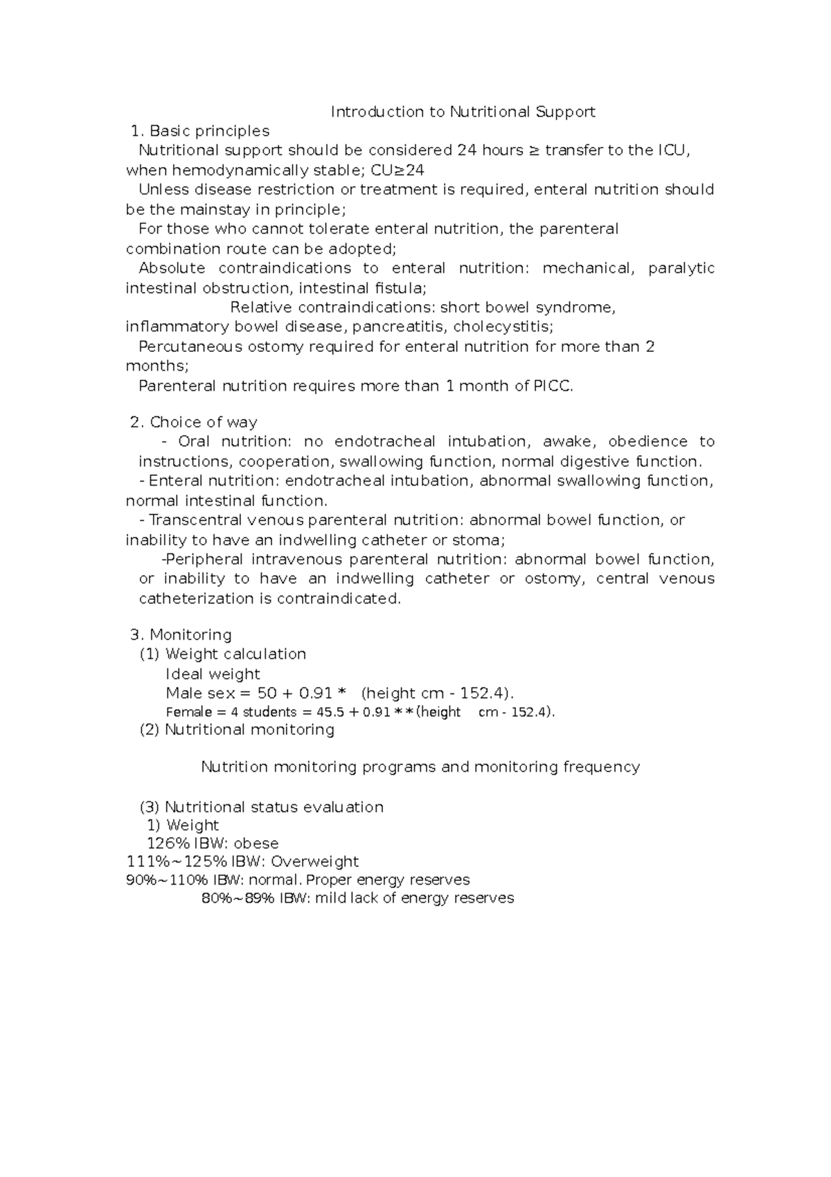 Introduction to Nutritional Support NURS221 - Introduction to ...