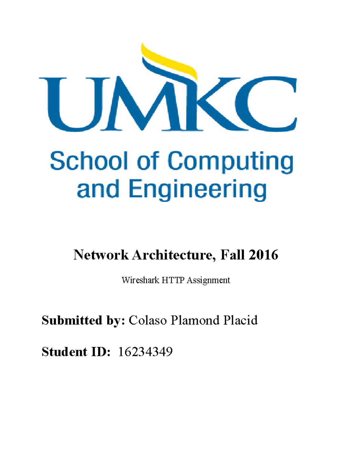 Wireshark assignment http - Network Architecture, Fall 2016 Wireshark ...