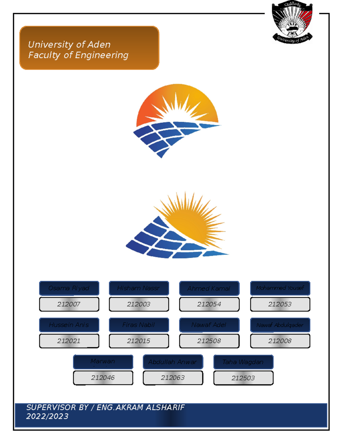 My cource project - University of Aden Faculty of Engineering Osama ...
