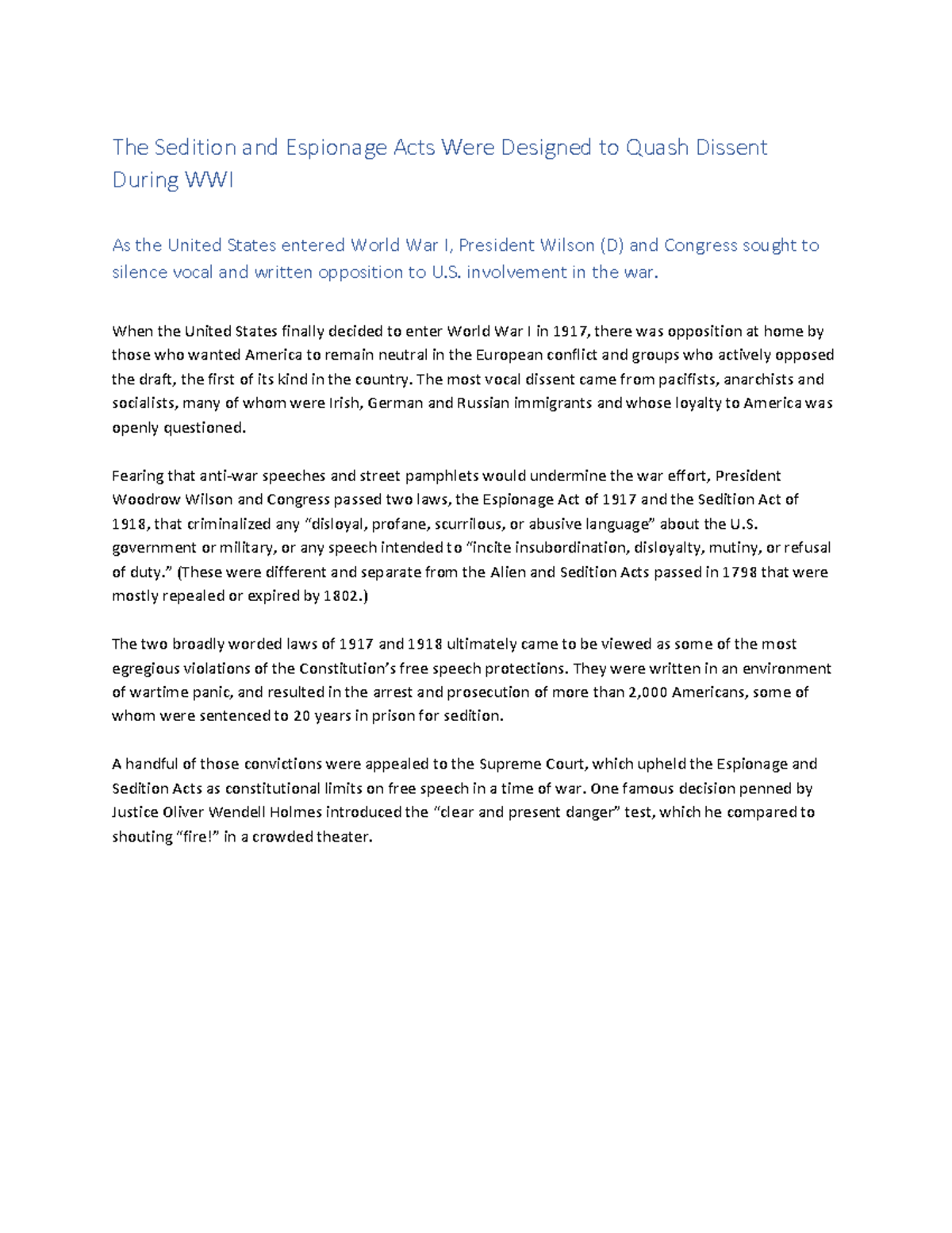 Assignment 03 Free Speech and Controlled Information Handout - The ...