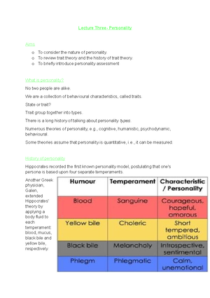 Lecture 1- Intro - Lecture One- Introduction Aims o To introduce the module. o To briefly review ...