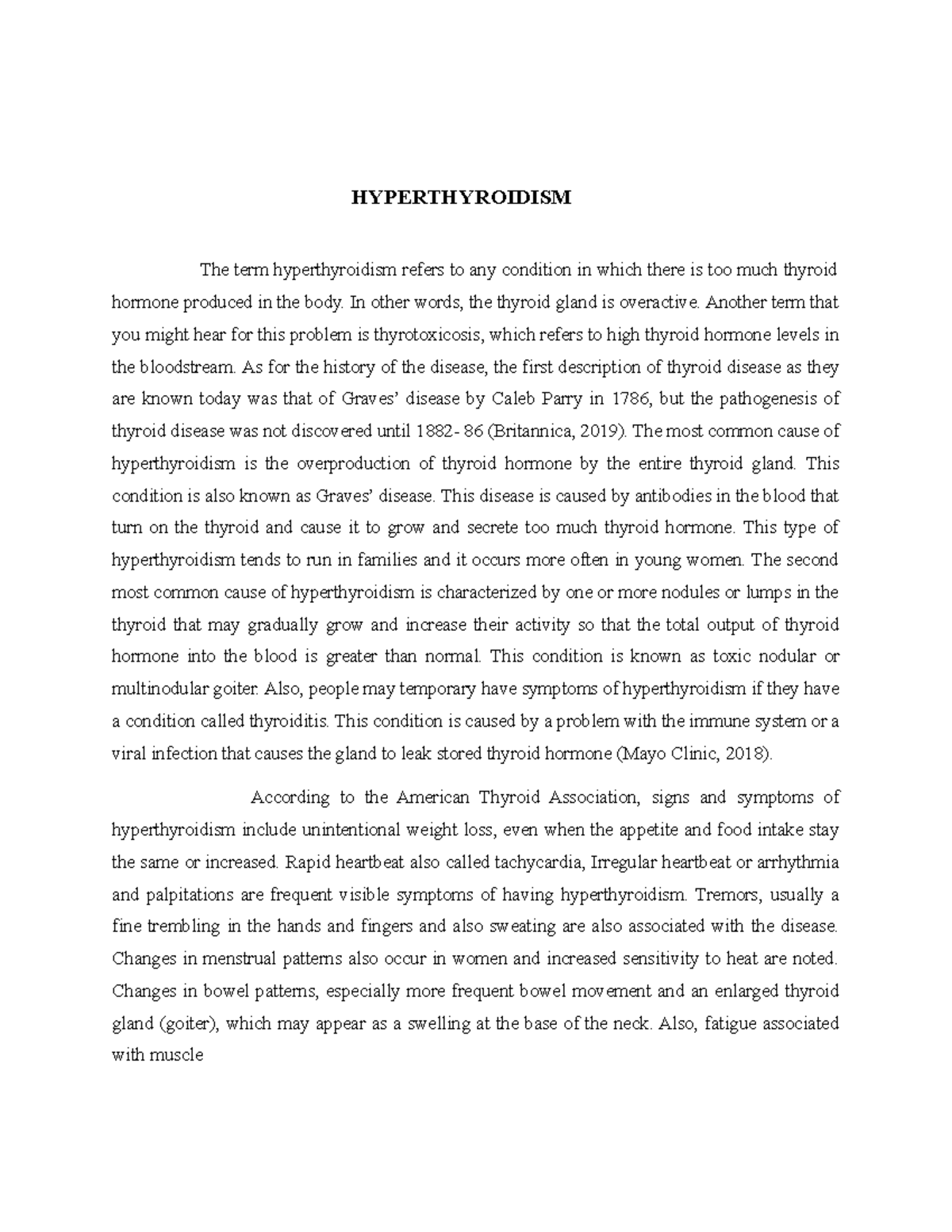 A&P II Concept map - Disease Map Hyperthyroidism - HYPERTHYROIDISM The ...