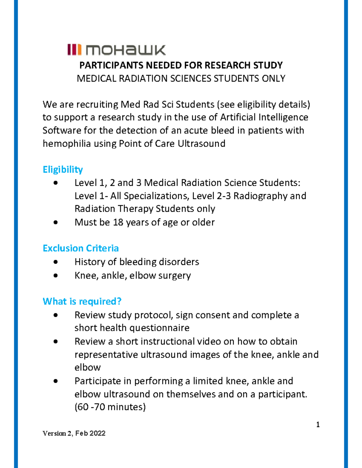 Recruitment poster Final - 1 Version 2, Feb 2022 PARTICIPANTS NEEDED ...