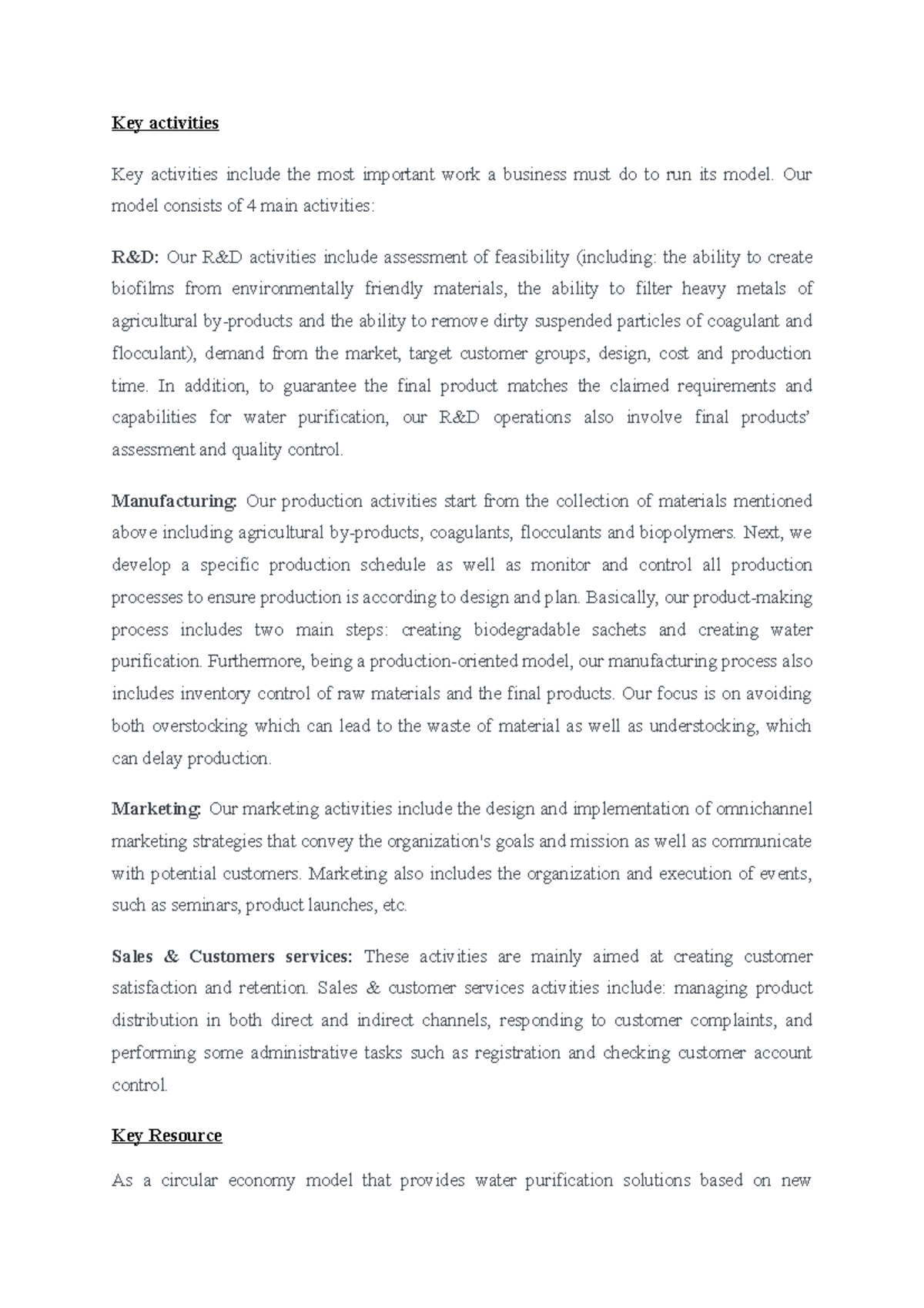 Key activities - Hope it will help you. - Key activities Key activities ...