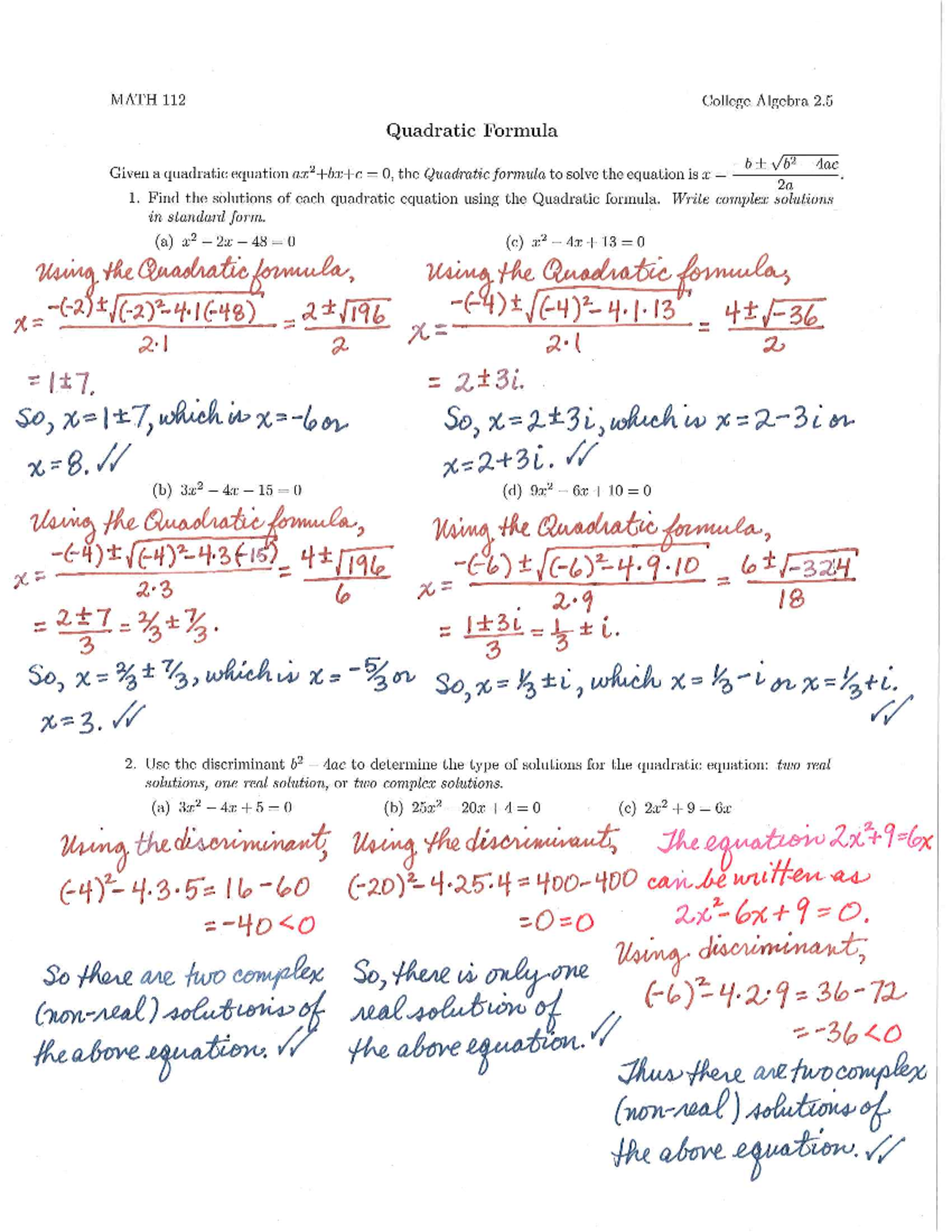 Algebra Ch 2Sec5GW2Solutions - MATH 112 - Studocu