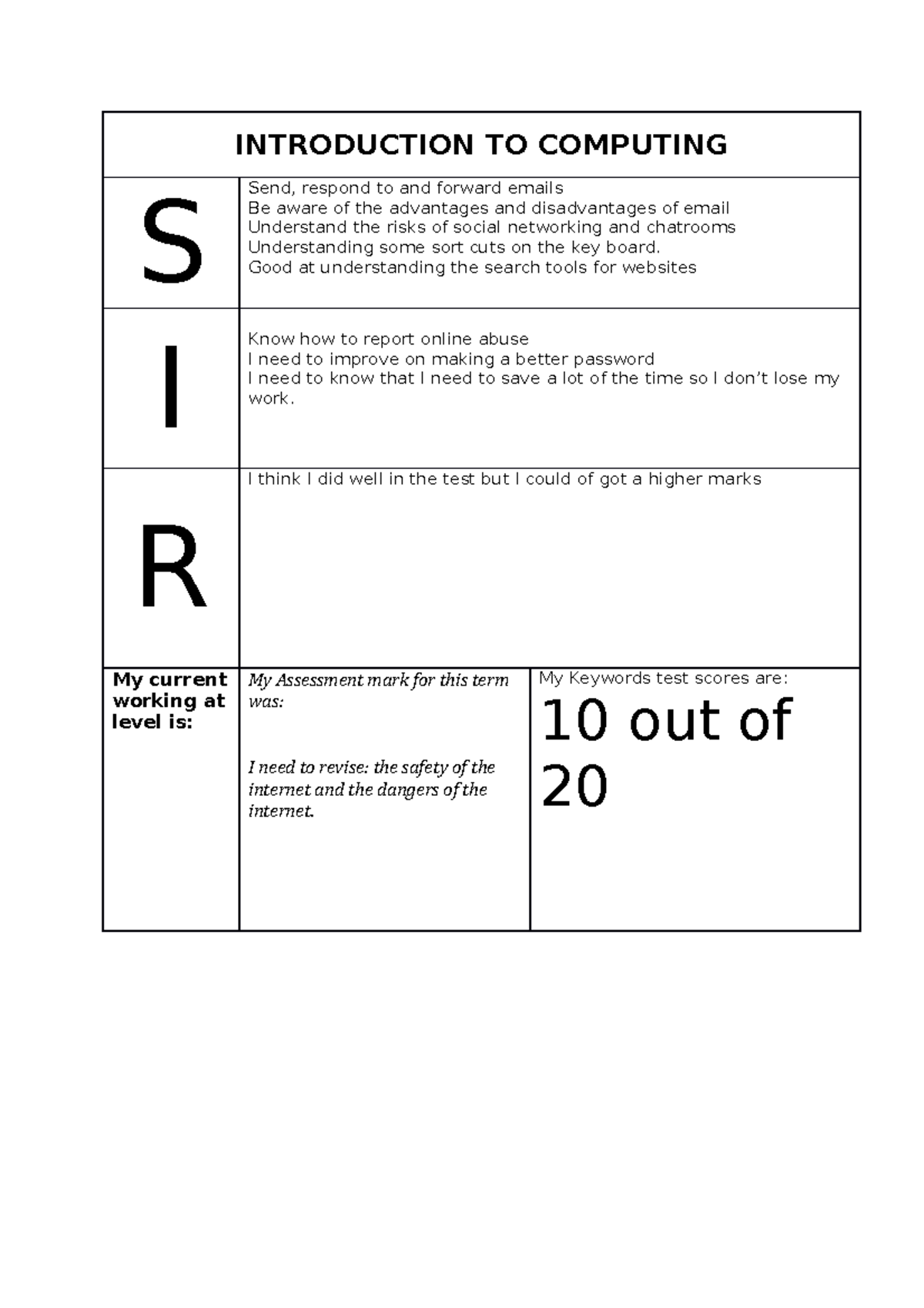 Sir marking intro 2 - isdk - INTRODUCTION TO COMPUTING S Send, respond ...