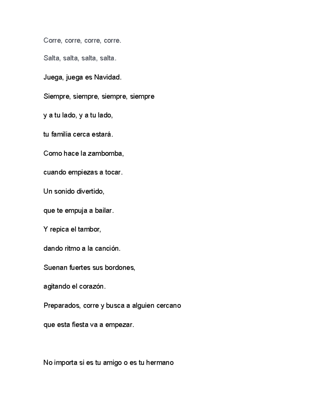 Corre - Salta, salta, salta, salta. Juega, juega es Navidad. Siempre ...