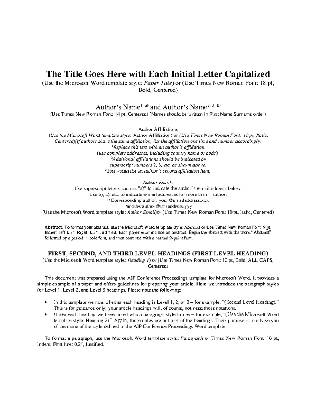 05 Aipcp Article Template - The Title Goes Here with Each Initial ...