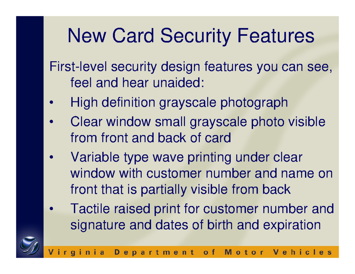 Virginia new security part 2 - First-level security design features you ...