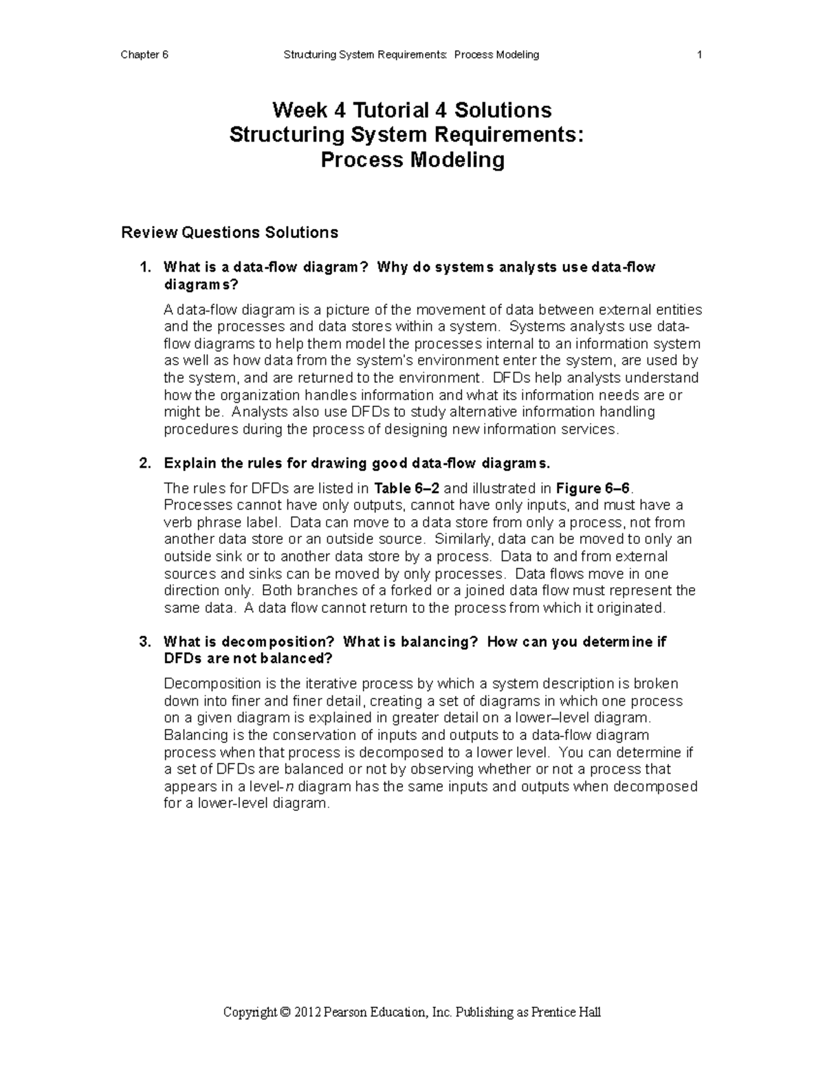 Tutorial 4 Solutions - isad - Week 4 Tutorial 4 Solutions Structuring System Requirements ...