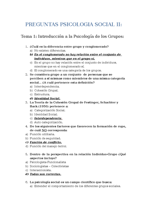 [Solved] Haz un resumen de la teora de la comparacin social de ...