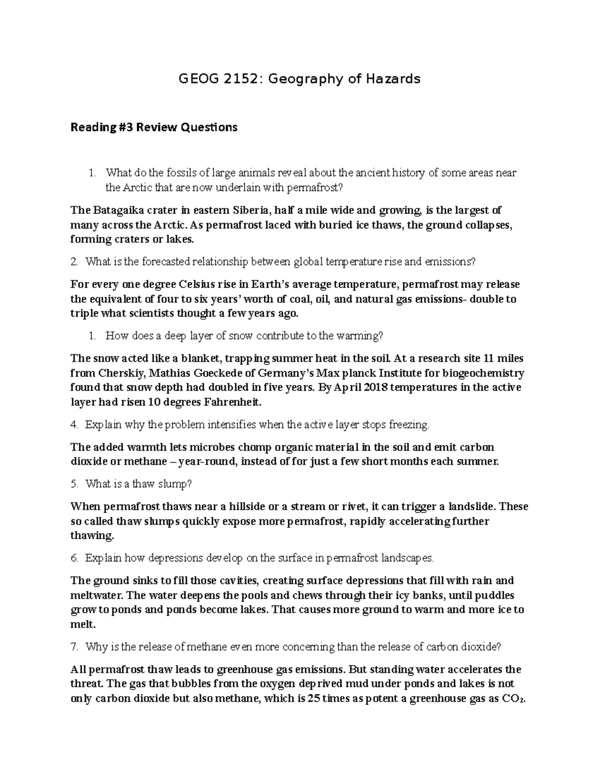 Reading 3 - The course material - GEOG 2152: Geography of Hazards ...