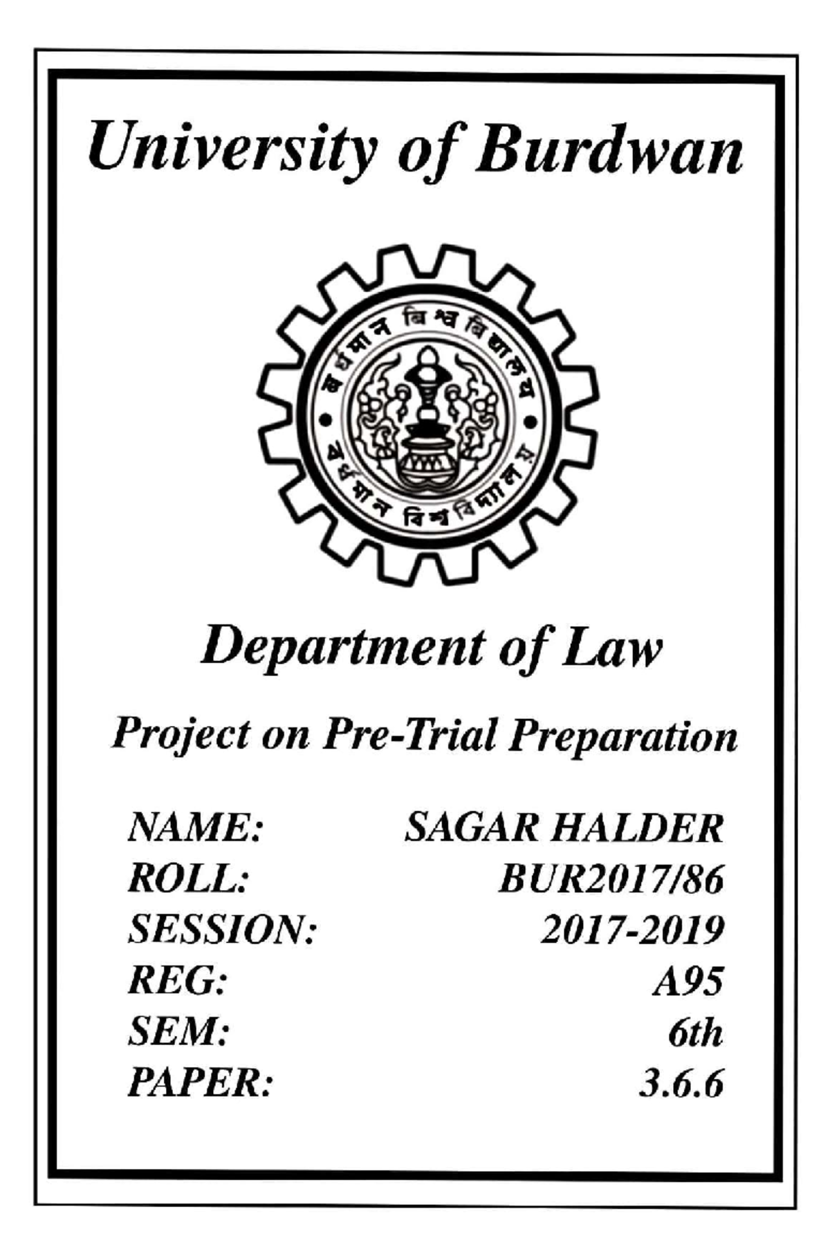 Pdf&rendition=1 - University of Burdwan Department of Law Project on Pre-Trial Preparation NAME ...