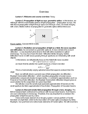 Lec5 Resolution PSF OTF - Spatial Resolution and Bandwidth. Point Spread Function. Optical ...