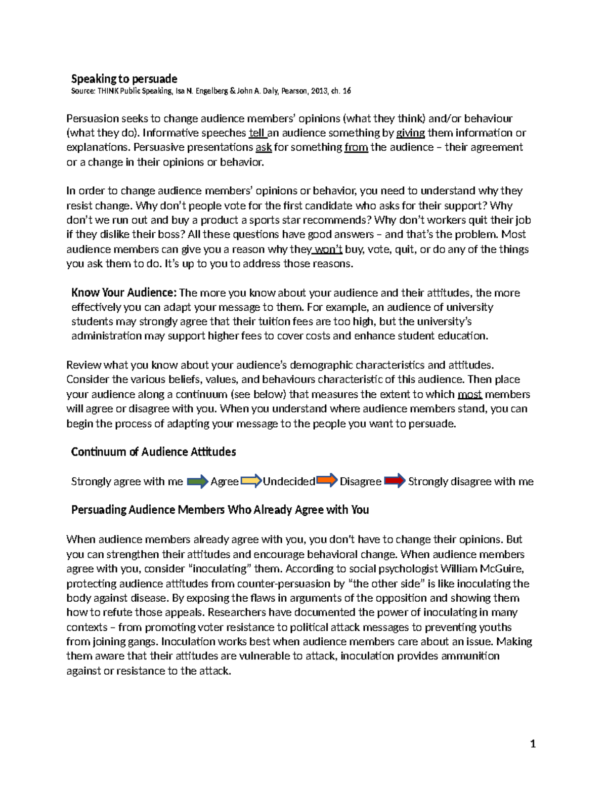 Worksheet 6 - ENG - 1 Speaking to persuade Source: THINK Public ...