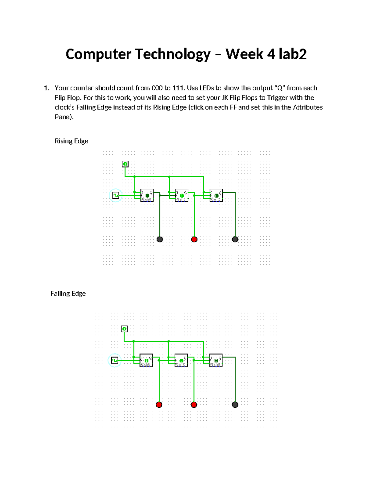 COS10031 - Week 4 lab 2 - Computer Technology – Week 4 lab 1. Your counter should count from 000 ...