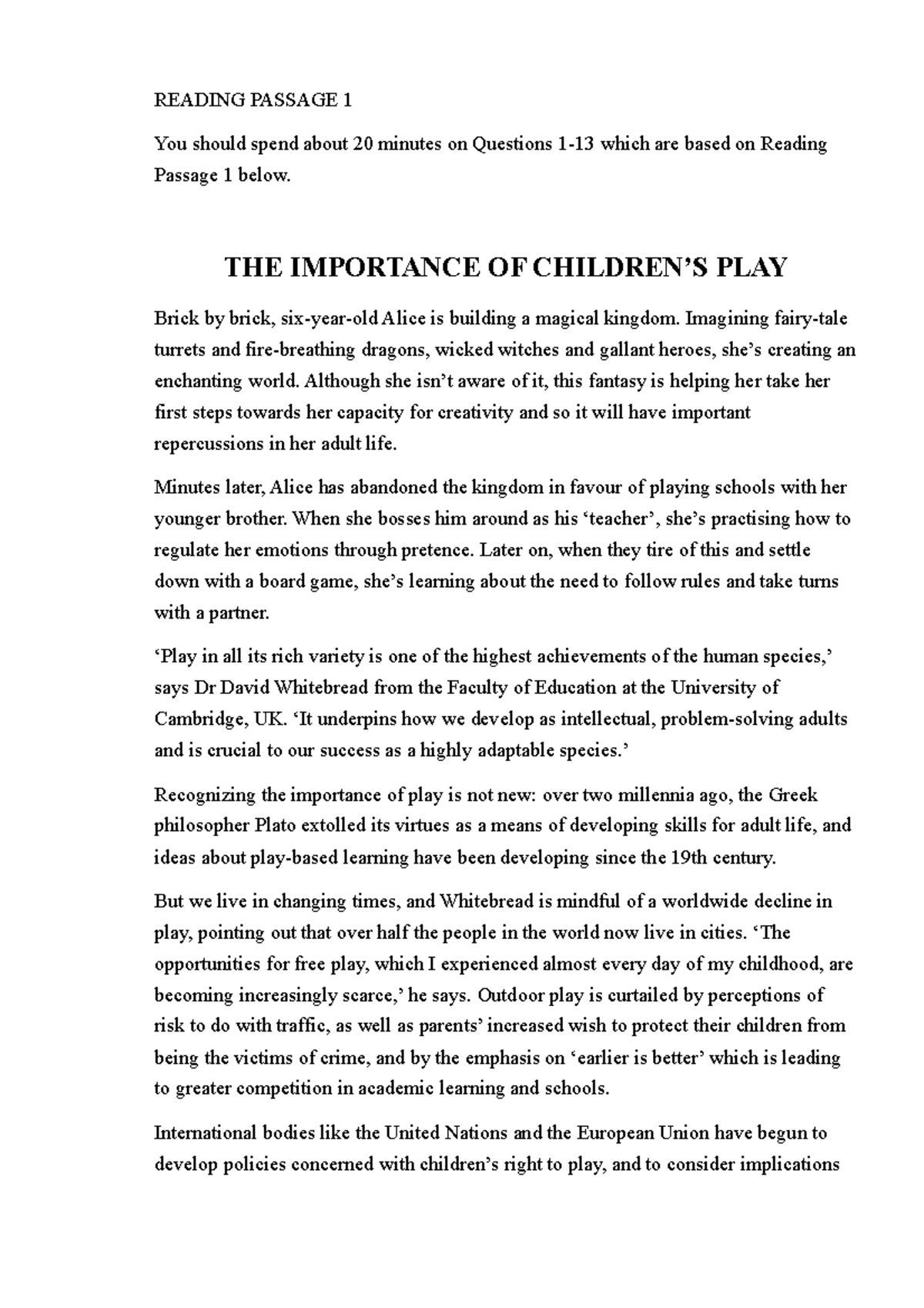 Reading 19-9 - READING PASSAGE 1 You should spend about 20 minutes on ...