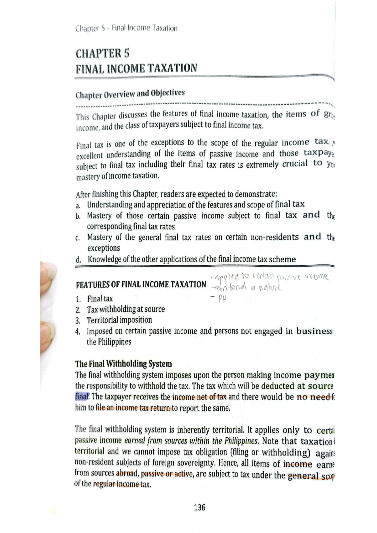 Chapter 5 Final Income Taxation - Chapter 5 Final Income Taxation ...