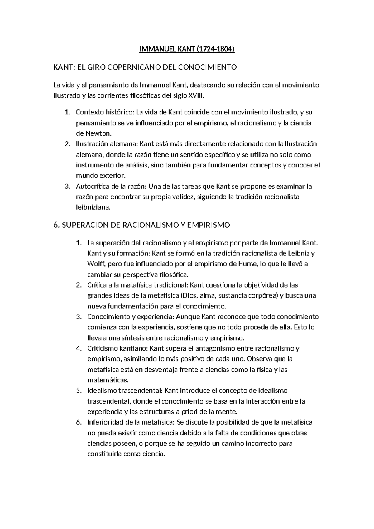 Immanuel KANT - Kant - IMMANUEL KANT (1724-1804) KANT: EL GIRO ...