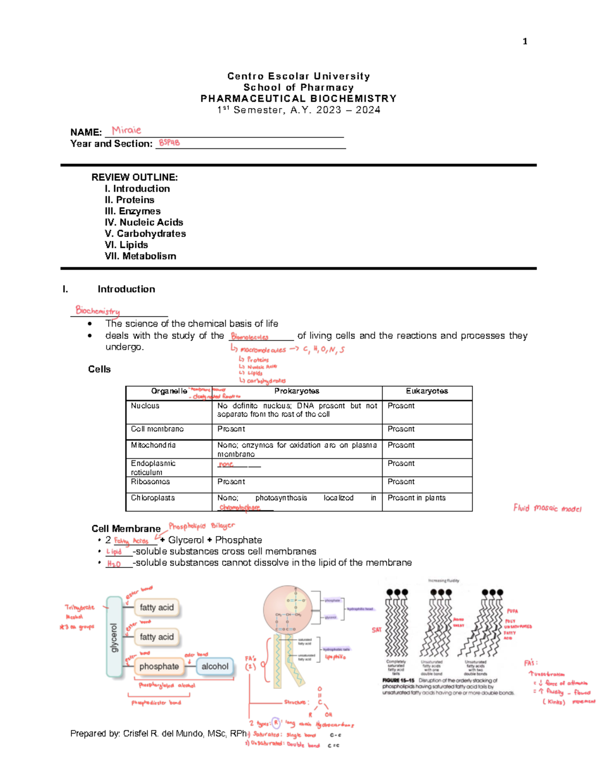 Ph Biochem Student Guide 23-24-1 - Centro Escolar University School of ...