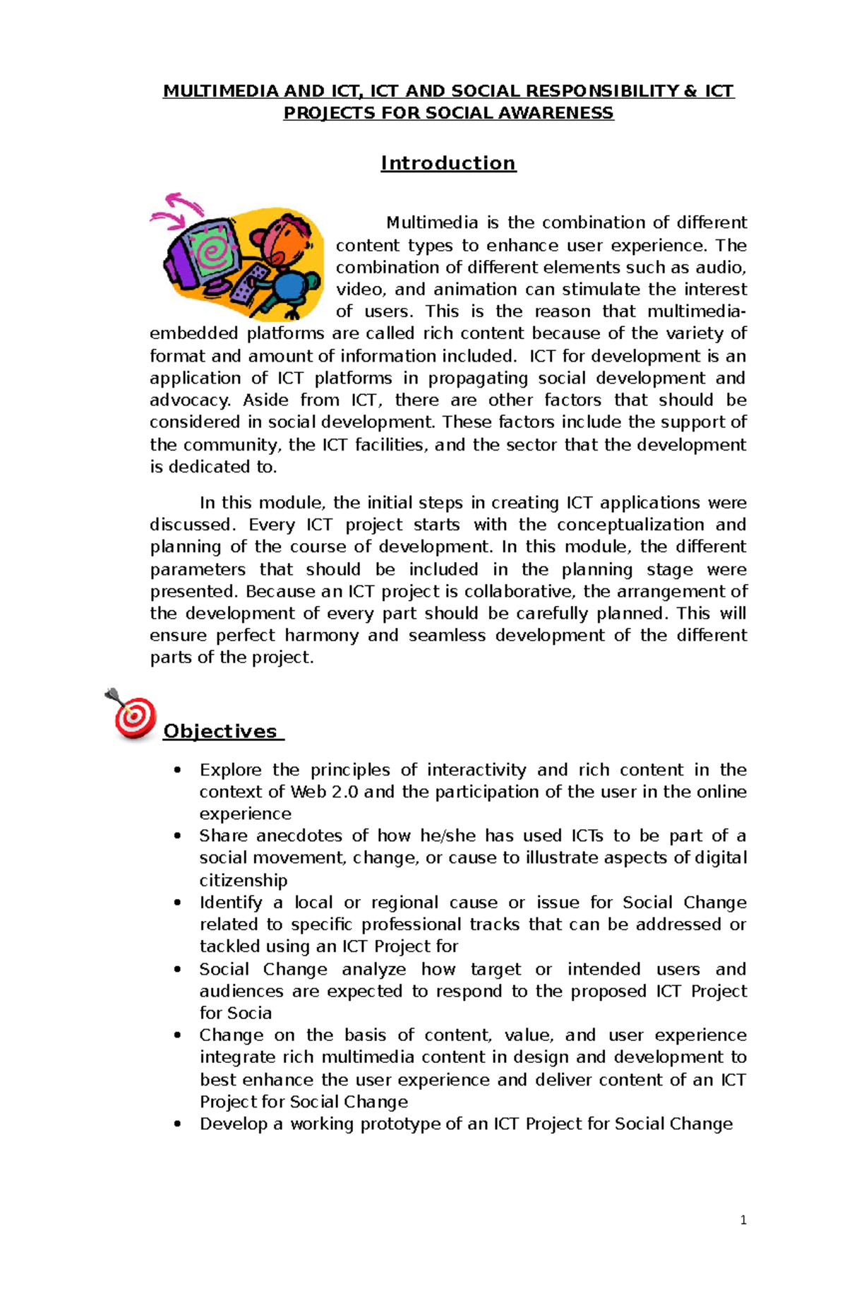 Empowerment technologies (module 3) - MULTIMEDIA AND ICT, ICT AND ...