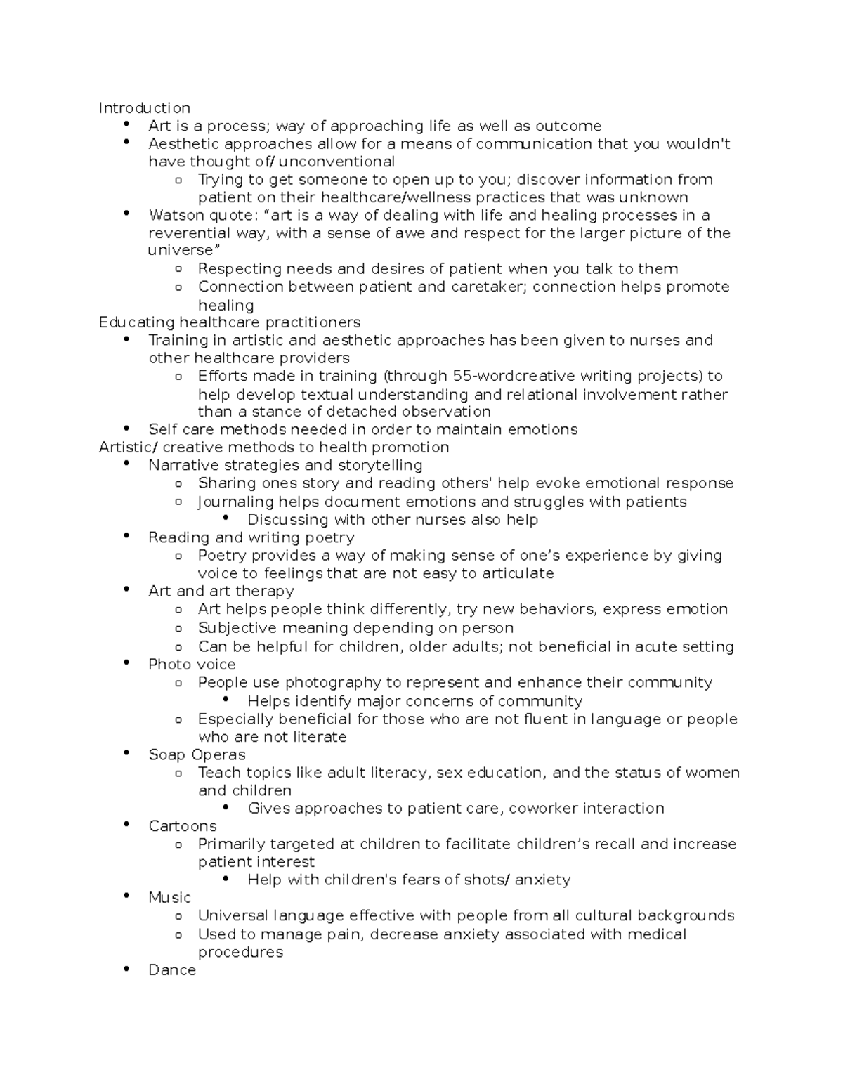 Artistic, Creative, and Aesthetic Approaches to Health Promotion ...