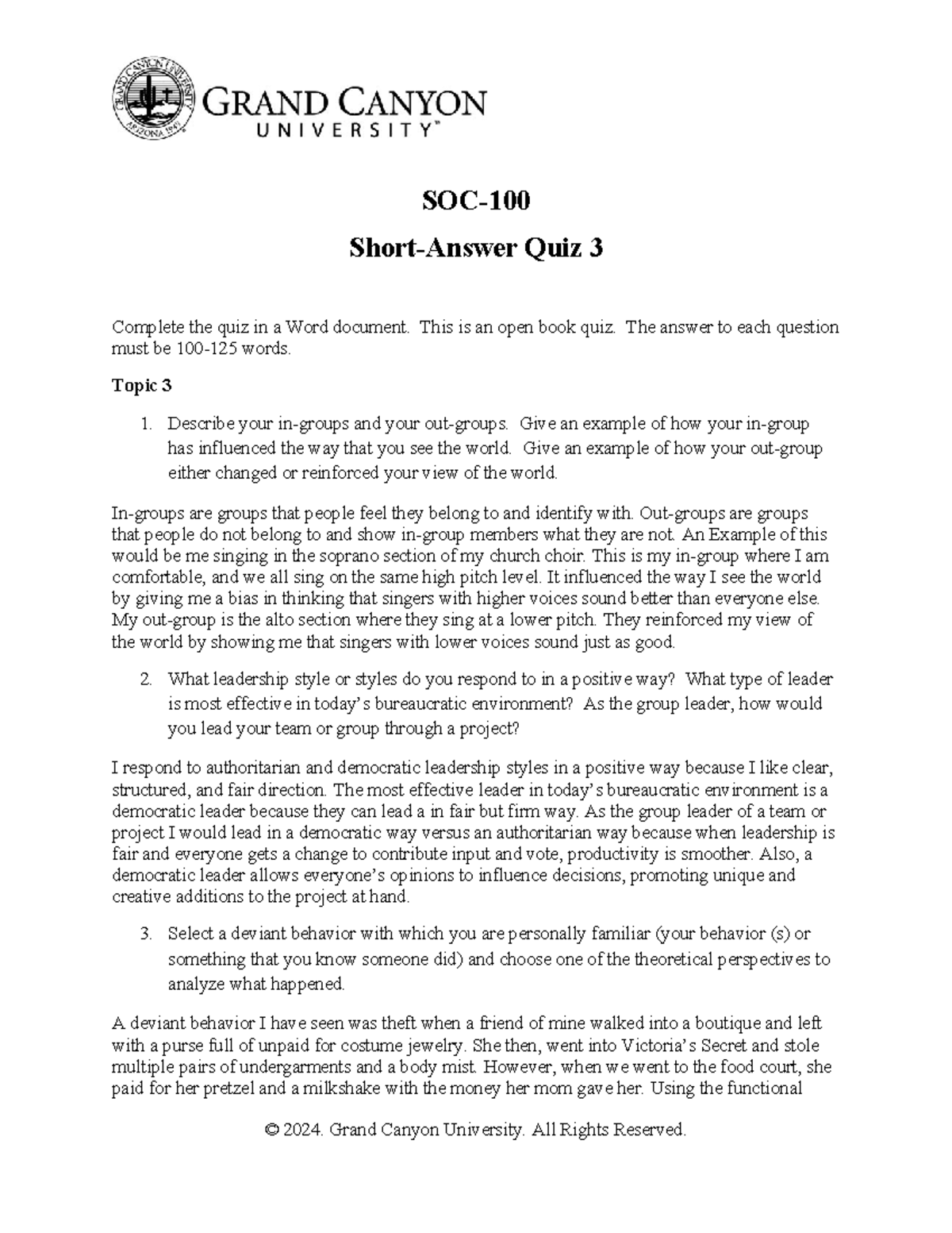 SOC-100.Short-Answer Quiz 3 1-8-18 - SOC- Short-Answer Quiz 3 Complete ...