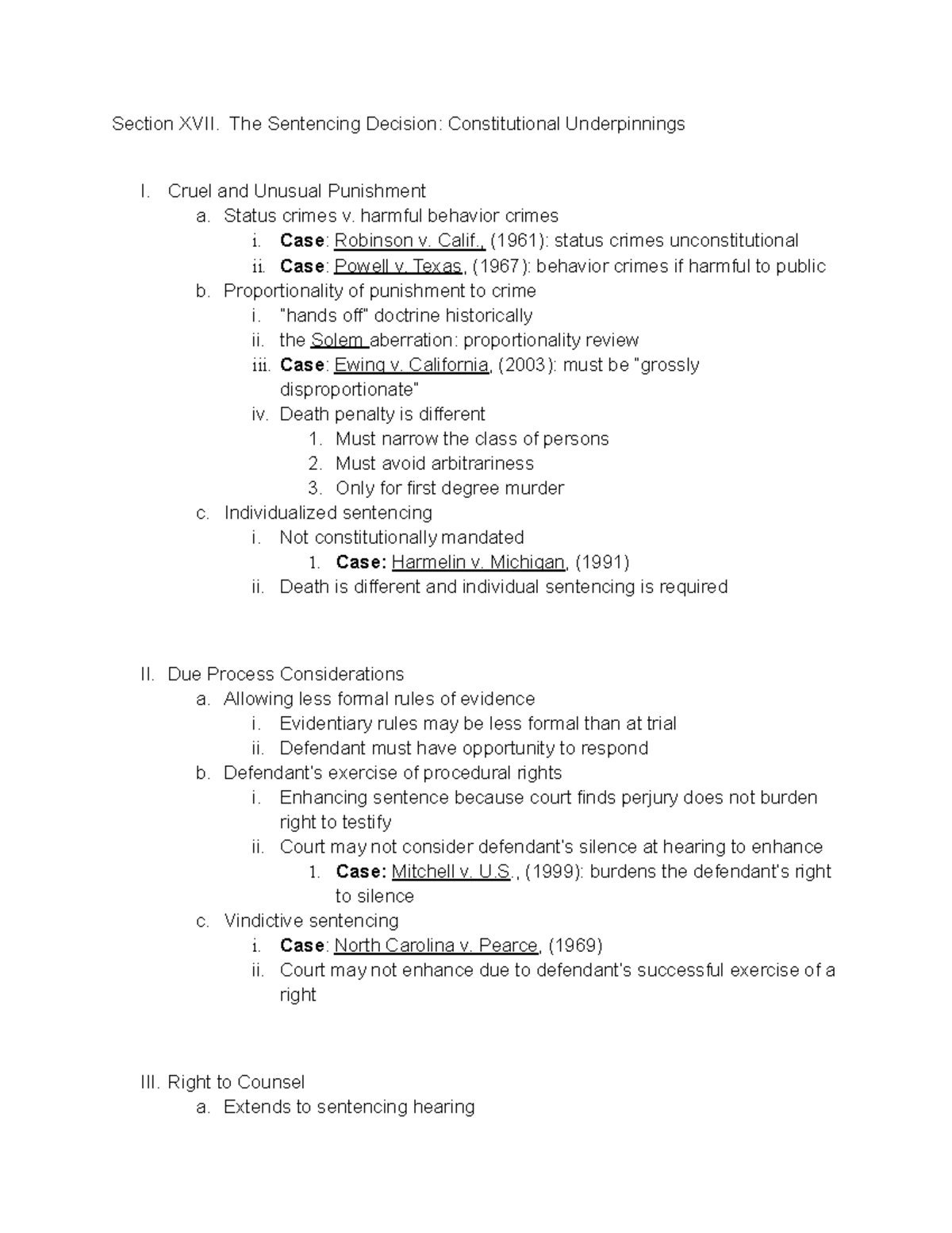 2400 section 17 - Outlines of all the course material provided by ...