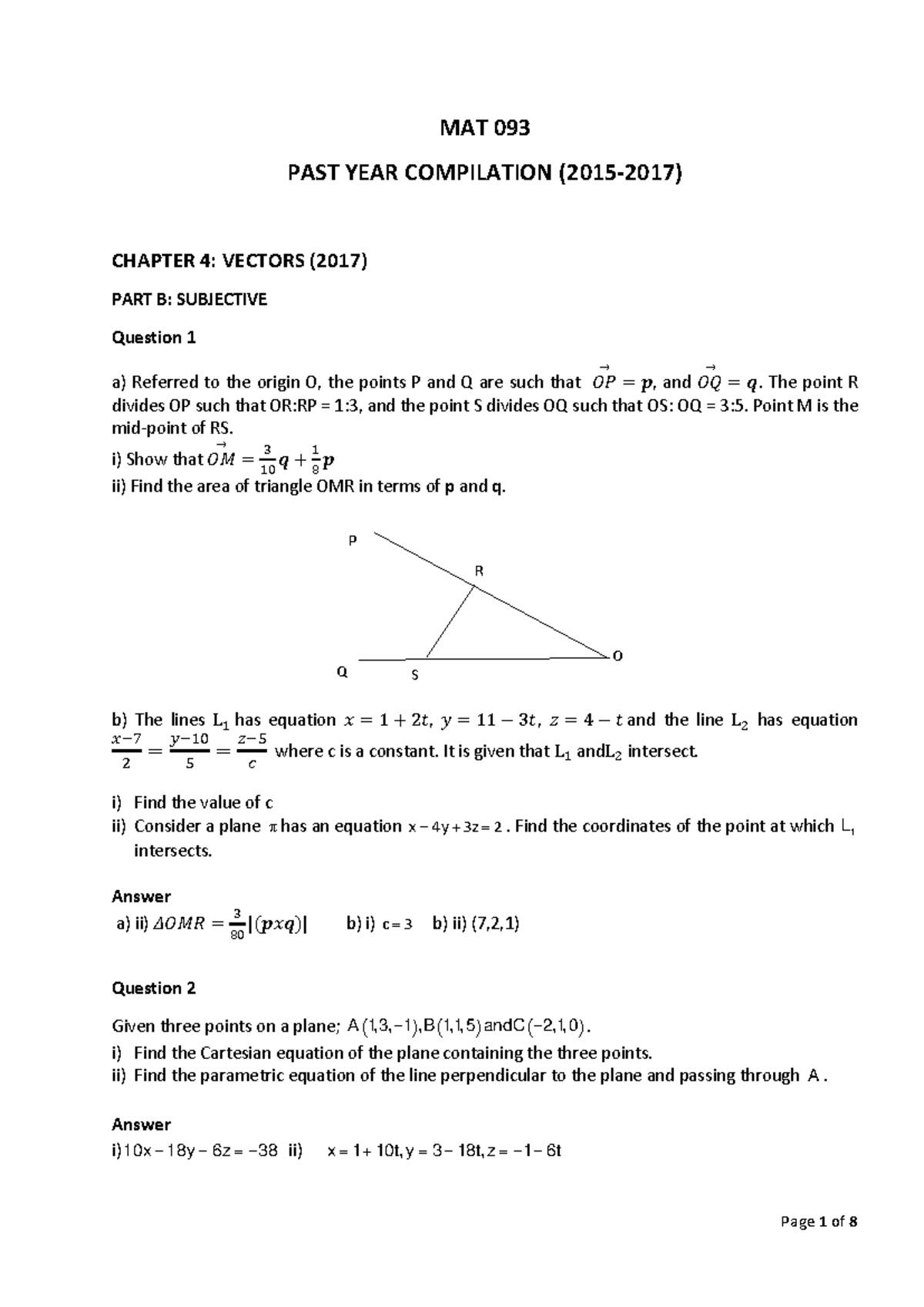 MAT 093 Past Year Compilation (2015-2017 ) with Answers - MAT 093 PAST ...