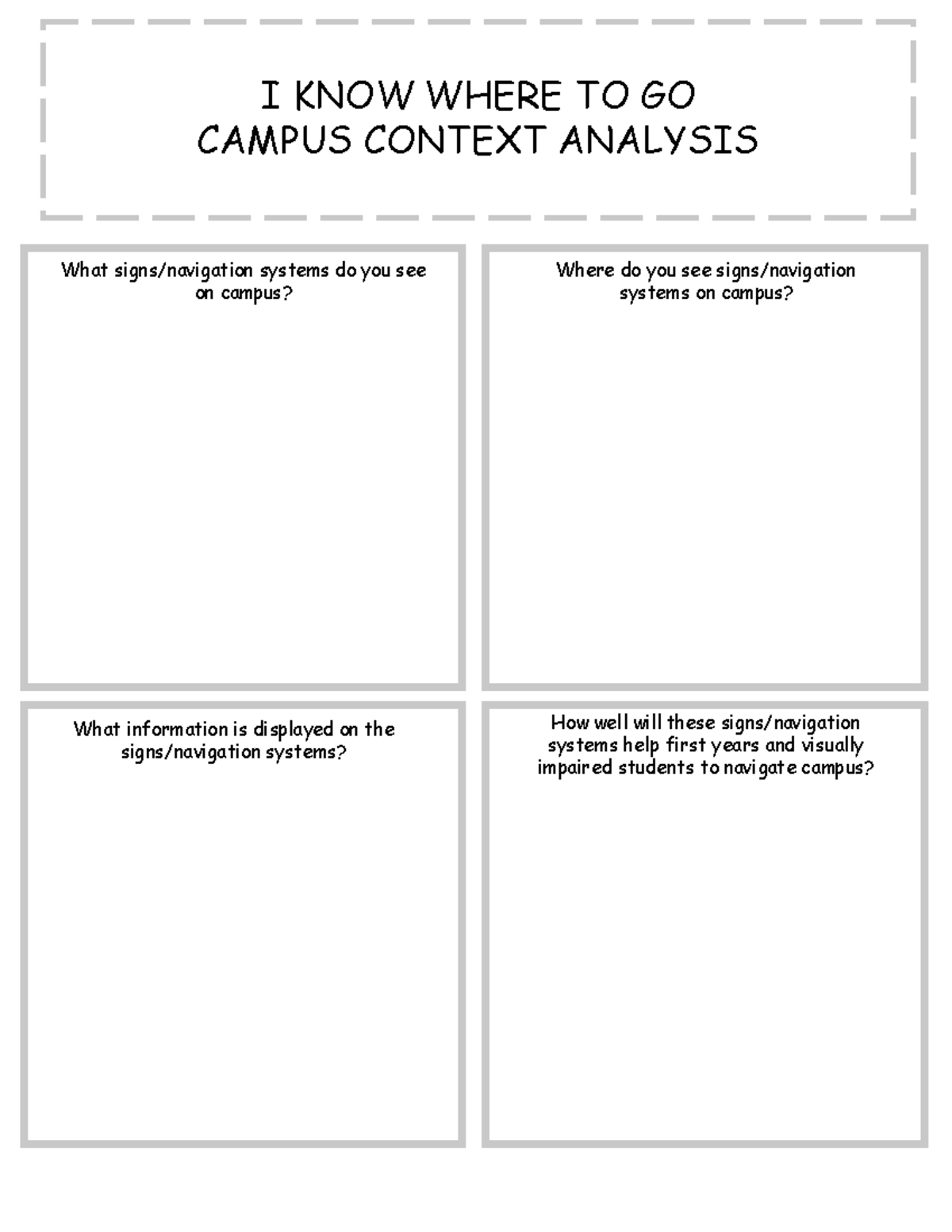 Drawing 5 - CMY 285 - I KNOW WHERE TO GO CAMPUS CONTEXT ANALYSIS What ...
