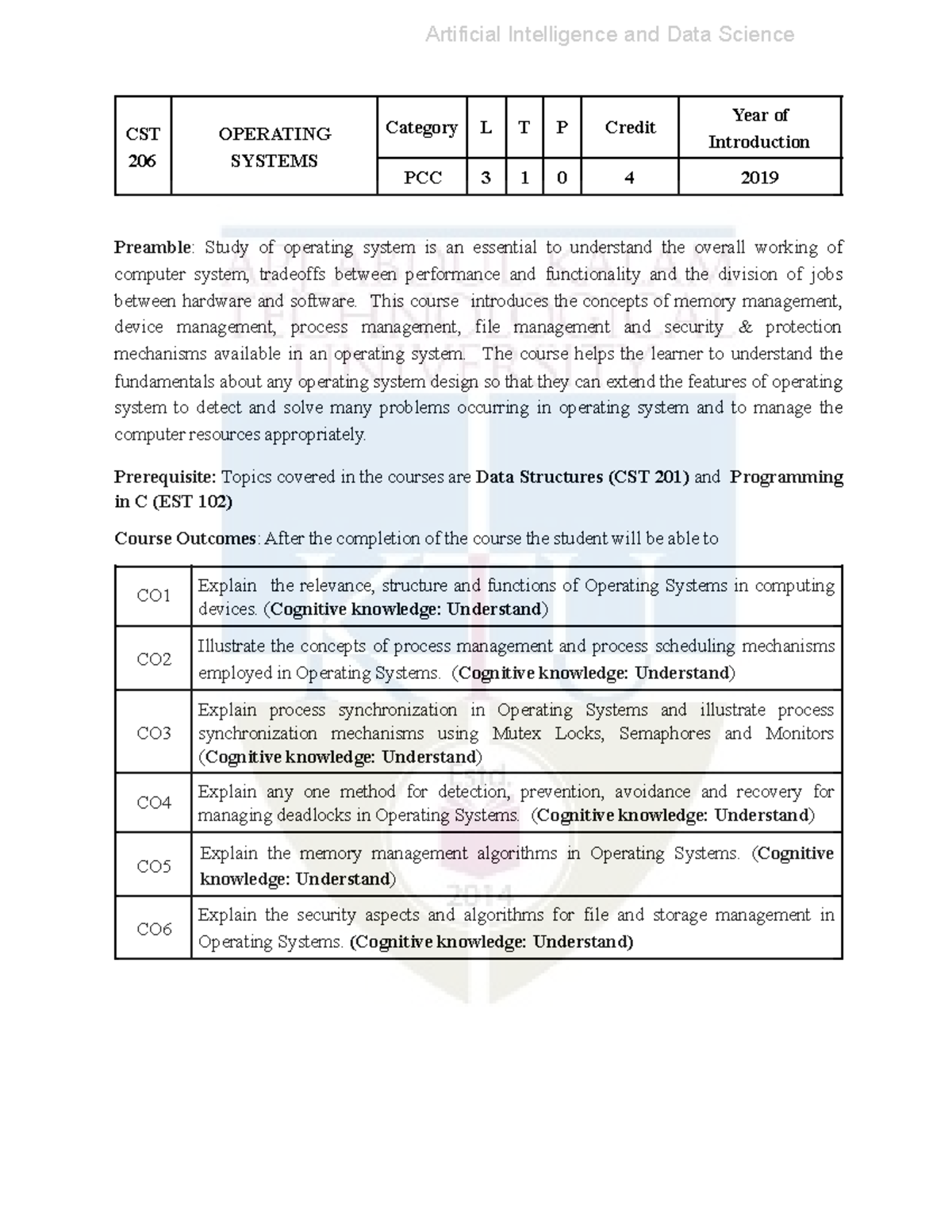 Os syllabus - Studying operating systems is essential for understanding computer system - Studocu