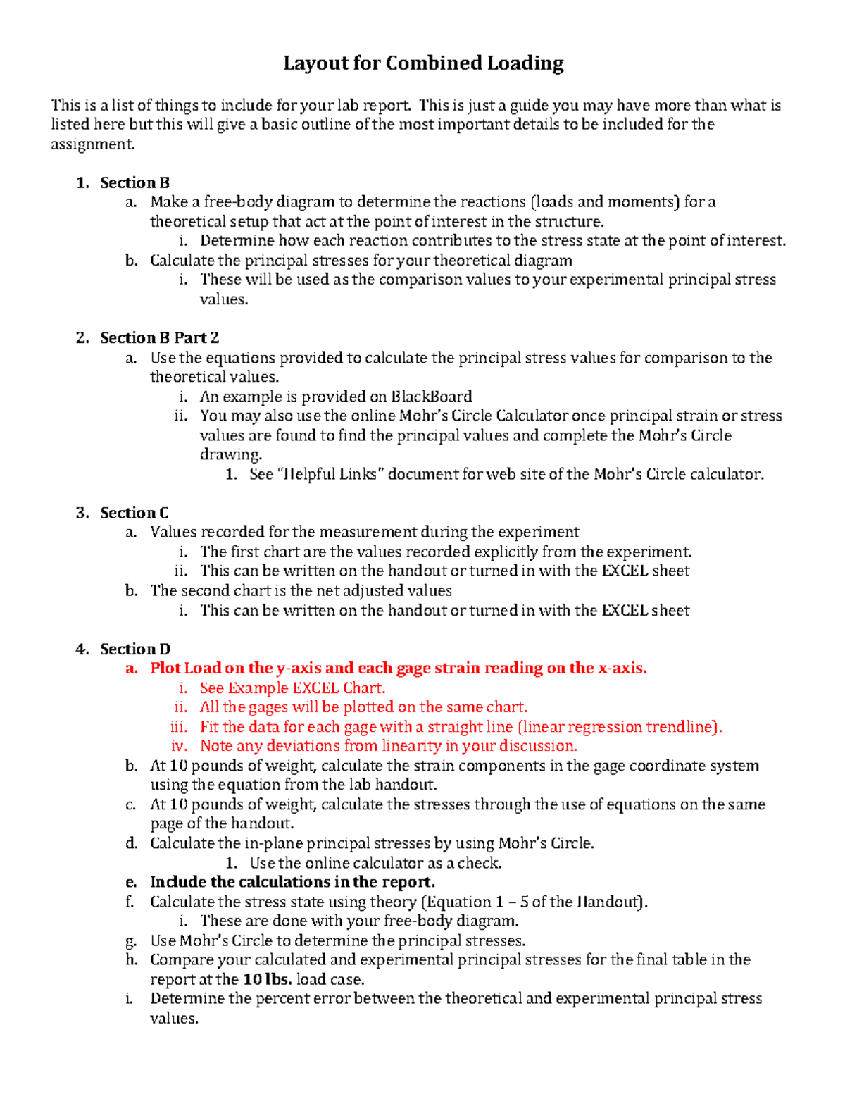 Layout for Combined Loading - Layout for Combined Loading This is a ...