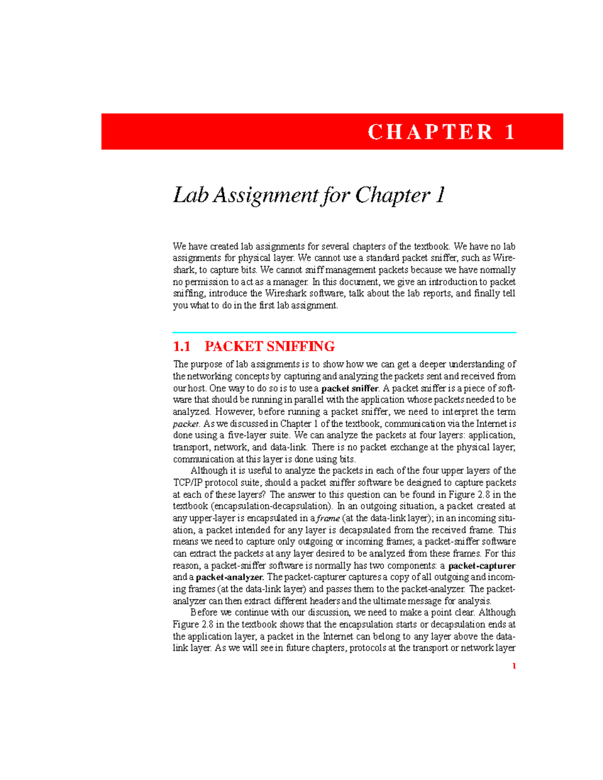 Chapter 1 1 Chapter 1 Lab Assignment For Chapter 1 We Have Created Lab Assignments For Several