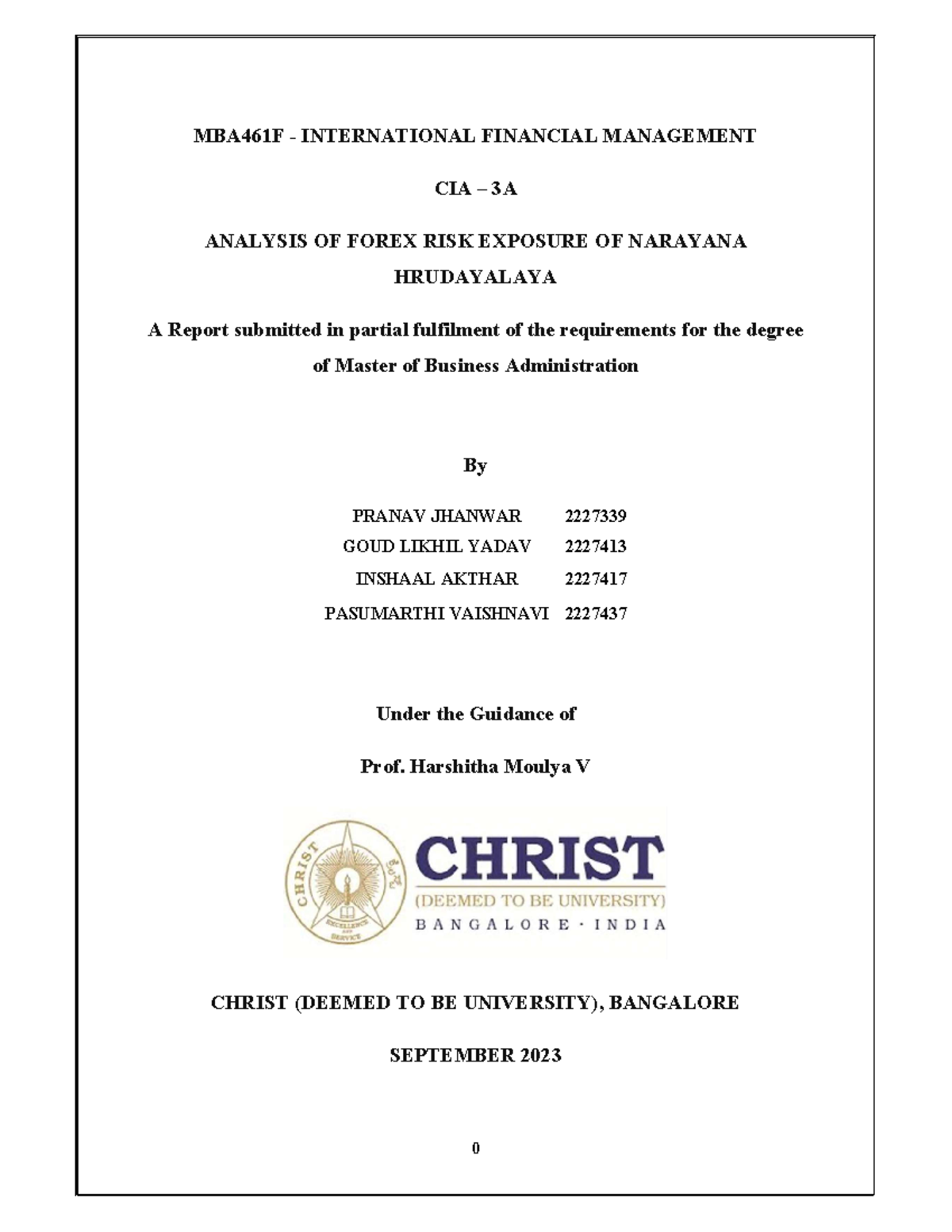 IFM CIA 3A Group 7 - CIA 3A - MBA461F - INTERNATIONAL FINANCIAL ...