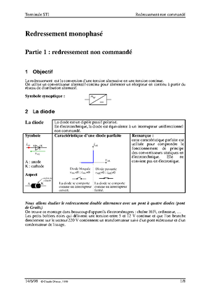 Chapitre-1 redressement-monophase-pont-mixte 3-ELNA-2020-partie 3 - Pour Th 1 t = + 2. . k Pour ...