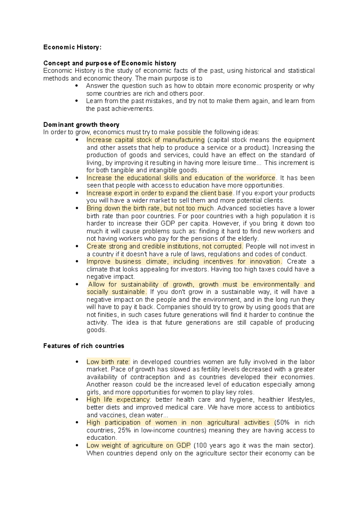 Economic History - Economic History: Concept and purpose of Economic ...