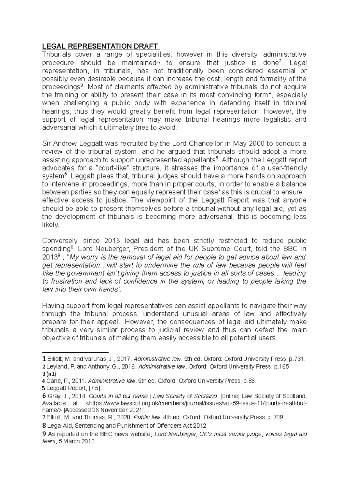 Legal Representation Draft - LEGAL REPRESENTATION DRAFT Tribunals cover ...