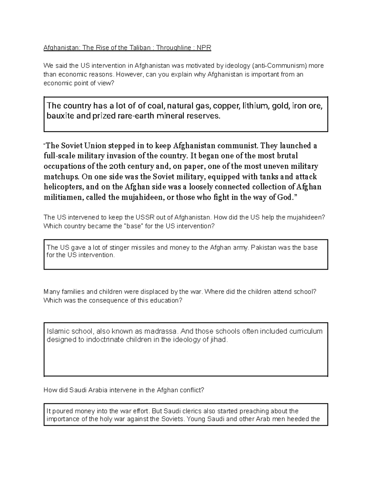 Taliban take over NPR - Afghanistan: The Rise of the Taliban ...