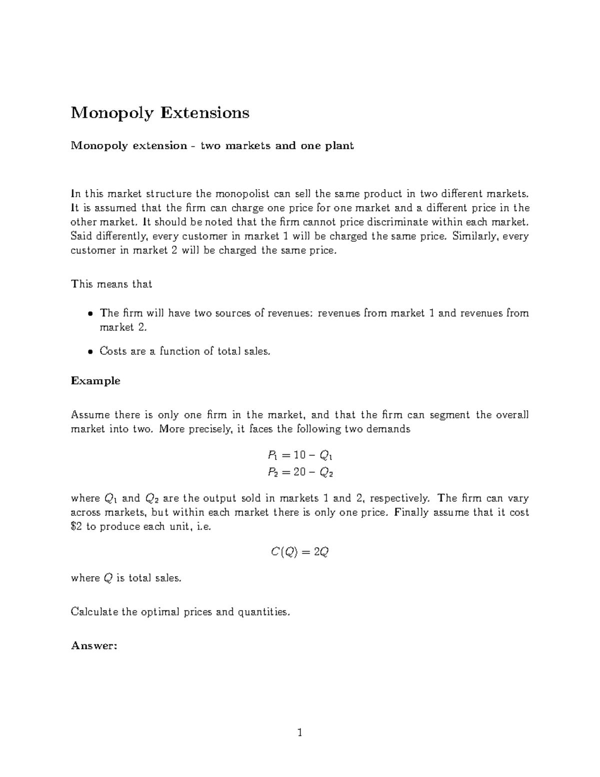 Monopoly Extensions - Monopoly Extensions Monopoly extension - two ...