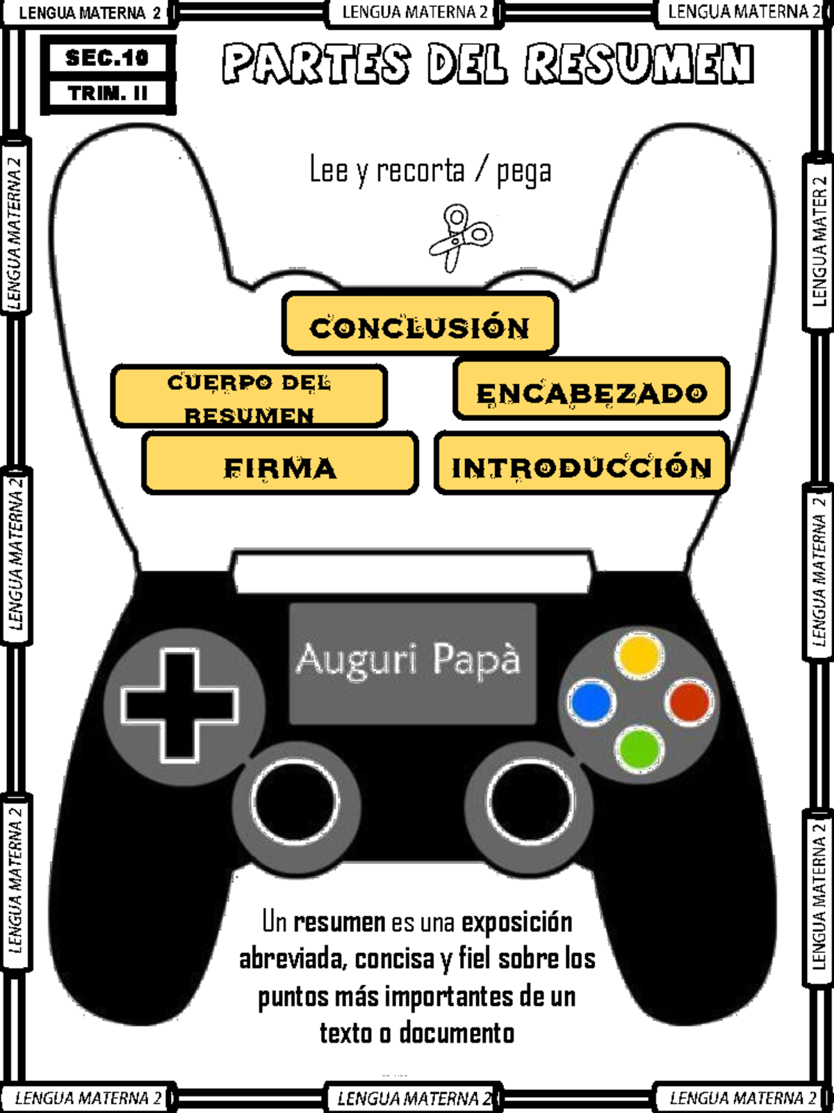 19- SEC10- Partes DEL Resumen - Didactica de la Lectura - SEC. TRIM. II ...