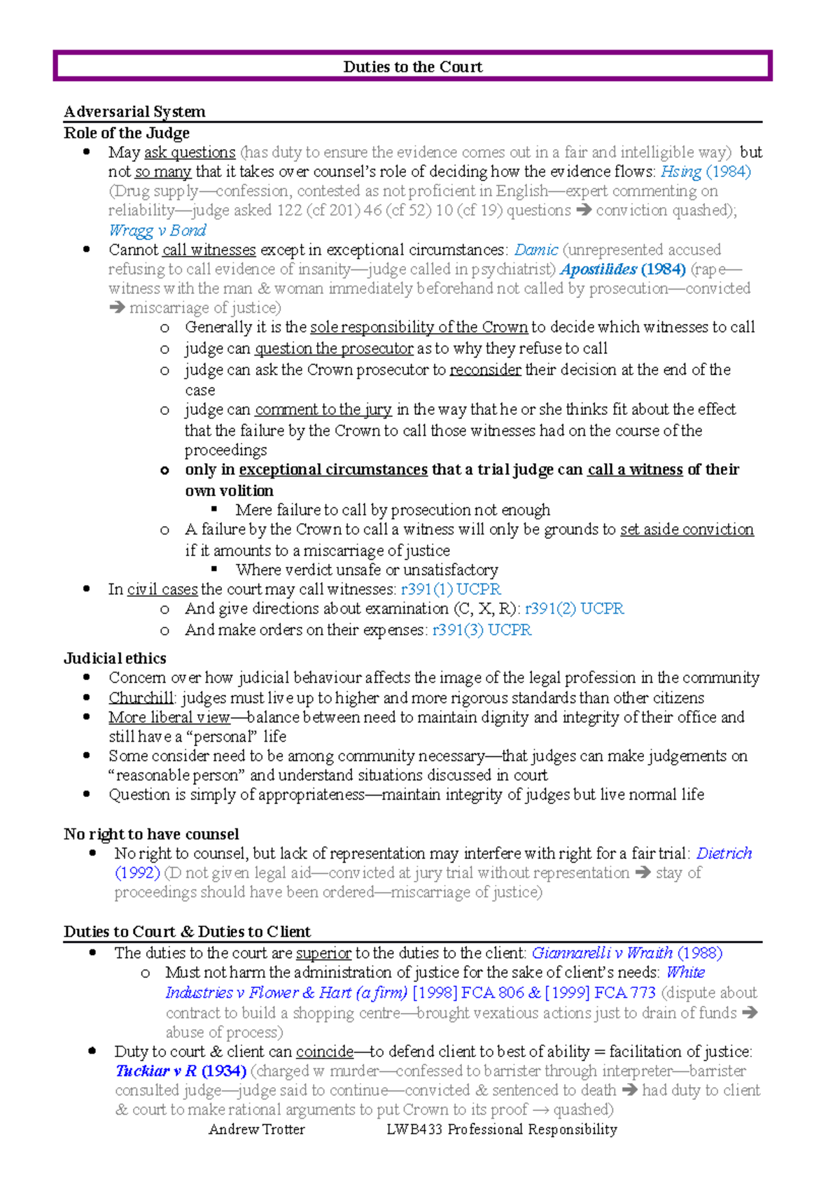 2 3 Duties To The Administration Of Justice (Updated) - Duties to the ...