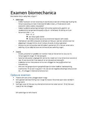 Orthopedie samenvatting biomechanica 1 hoofdstuk 6 t.e.m. 9 ...