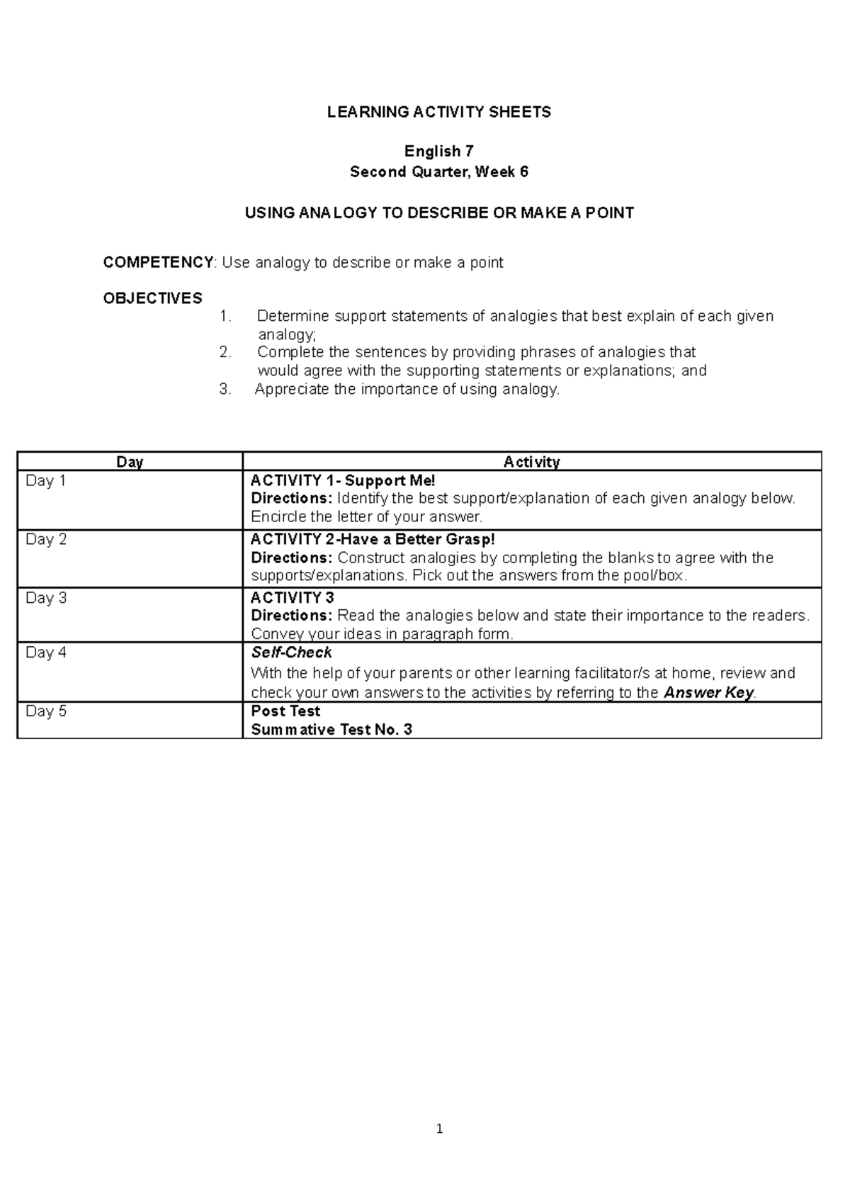 English 7 - 2Q - week 6 - htrf - LEARNING ACTIVITY SHEETS English 7 ...