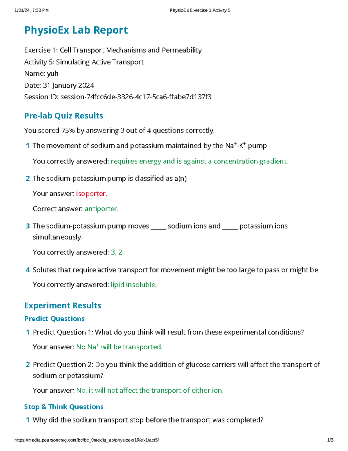 Physio Ex Exercise 1 Activity 5 Pearsoncmg Bc Bc 0media Ap Physioex