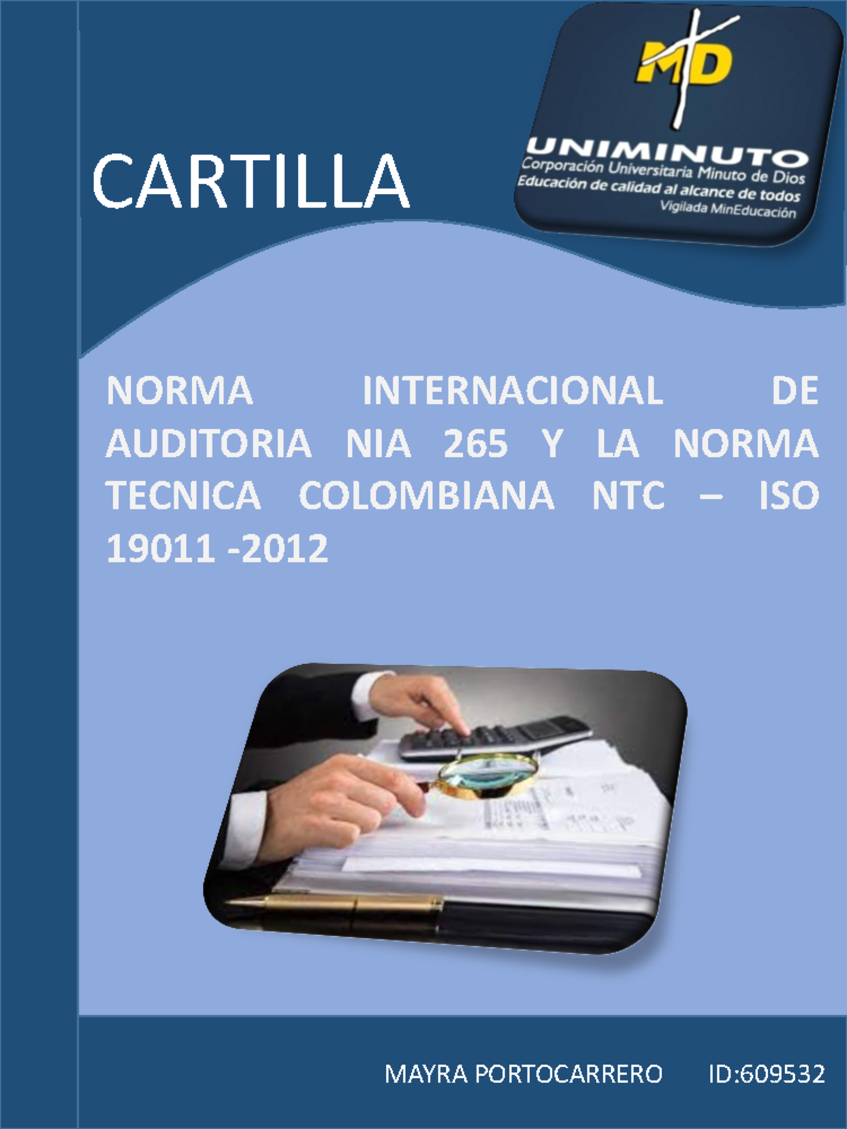 Cartilla PDF NORMA INTERNACIONAL DE AUDITORIA NIA 265 Y LA CARTILLA ...