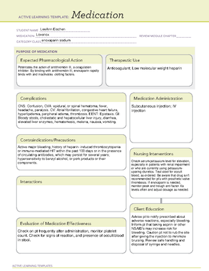 Digoxin Medication Template ATI Format - ACTIVE LEARNING TEMPLATES ...
